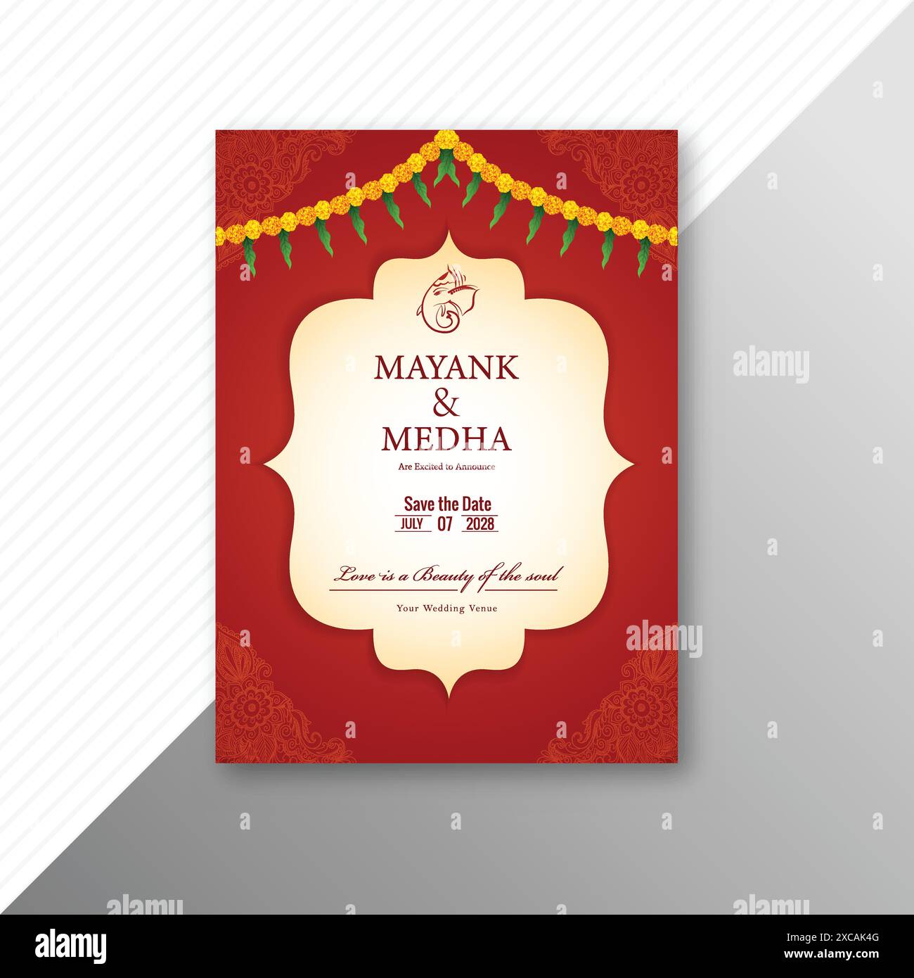 Beautiful indian wedding invitation card design Stock Vector Image ... Beautiful indian wedding invitation card design Stock Vector Image ...