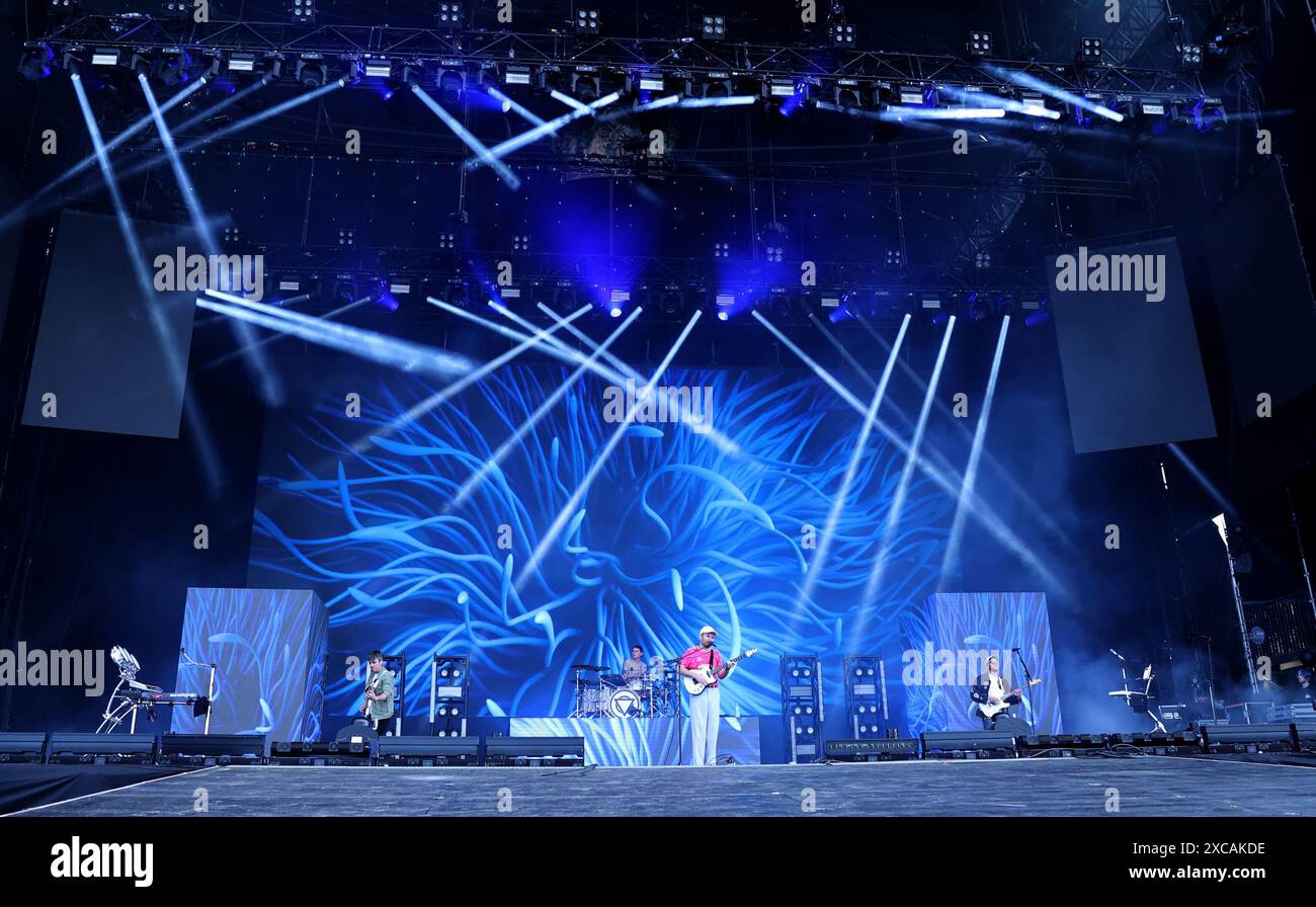 Leicestershire, UK. Saturday June 15, 2024. Enter Shikari perform on ...