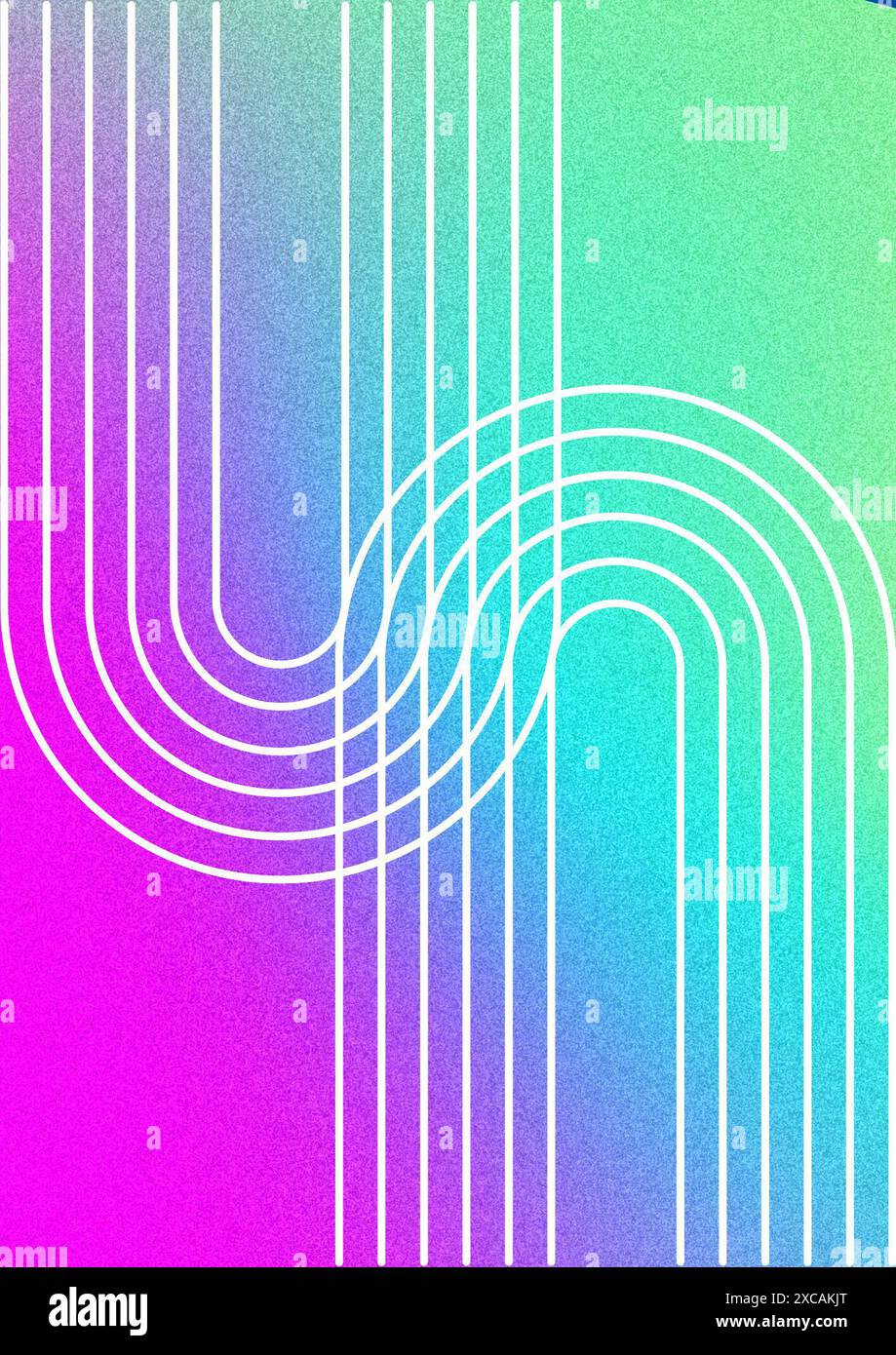 modern Bauhaus arch curve inspired design minimal trending style Stock ...