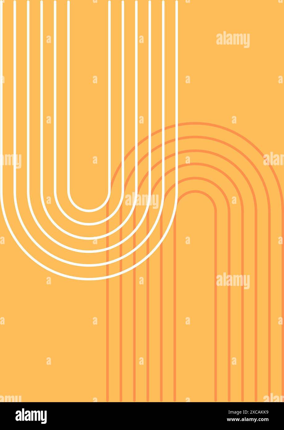 modern Bauhaus arch curve inspired design minimal trending style Stock ...