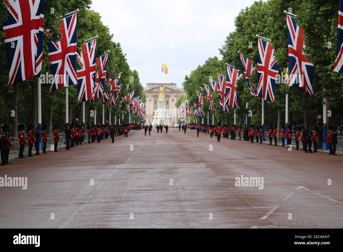 London. June 15th 2024 - Buckingham Palace during the Trooping the ...