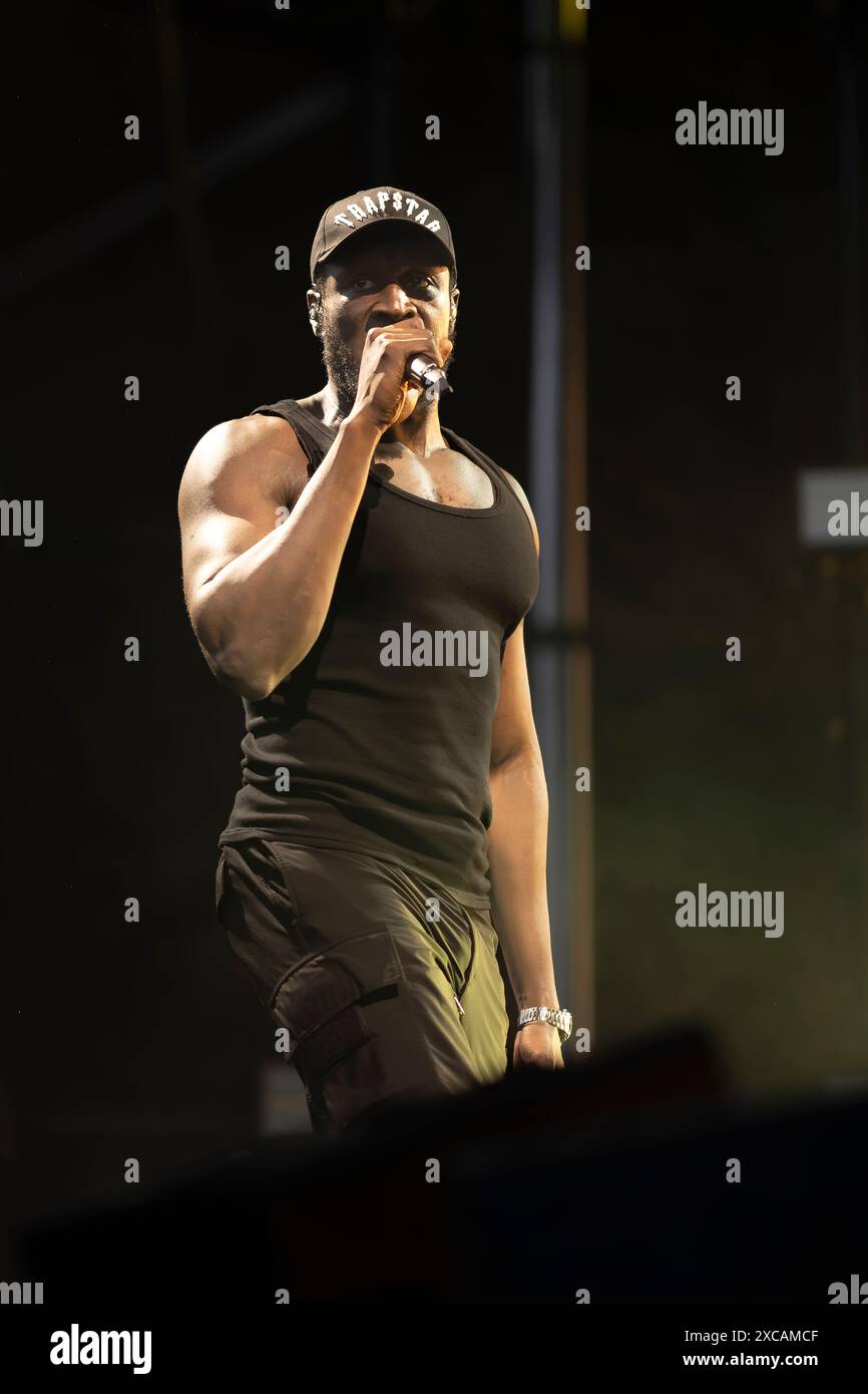 Oslo, Norway 15 June 2024 Stormzy performing live on Sophie stage ...