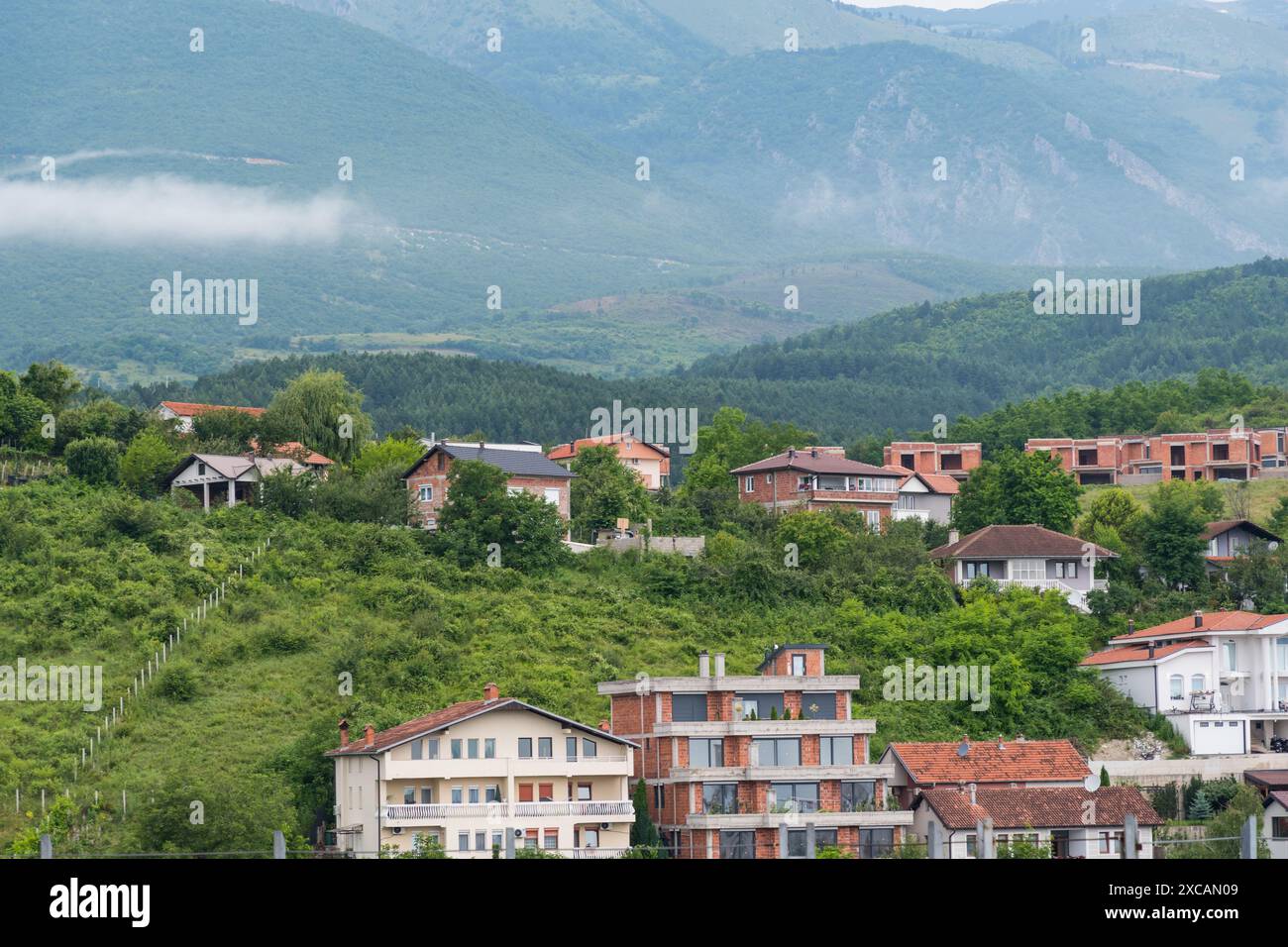 View over the beautiful city of Peja in North Kosovo Stock Photo - Alamy