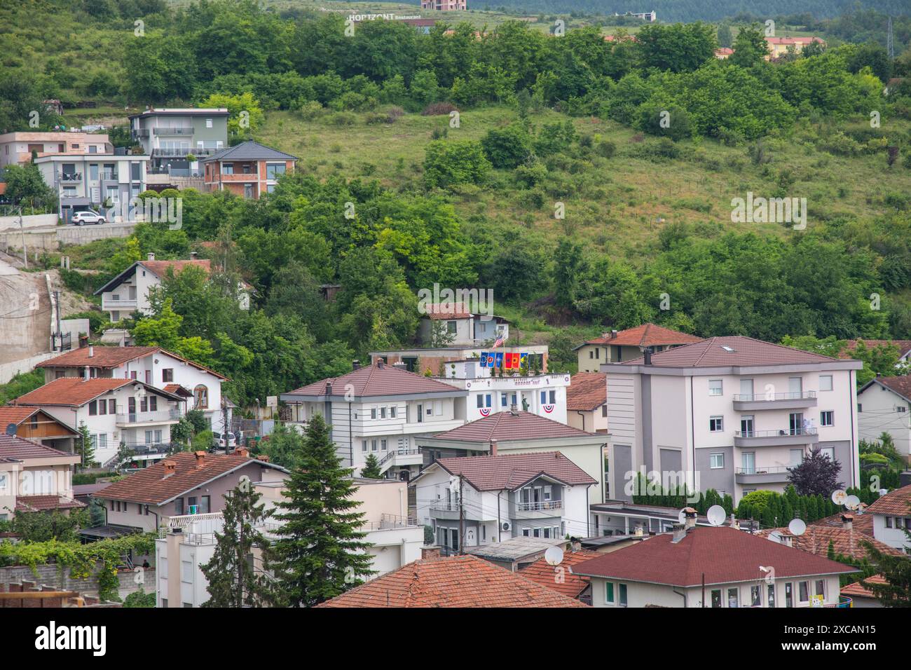 View over the beautiful city of Peja in North Kosovo Stock Photo - Alamy