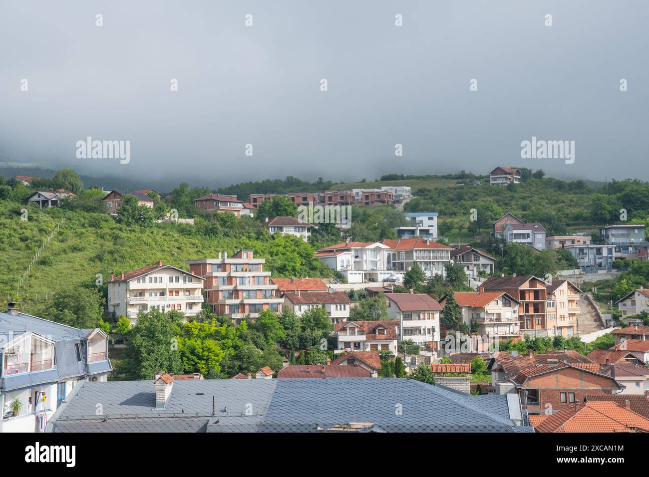 View over the beautiful city of Peja in North Kosovo Stock Photo - Alamy