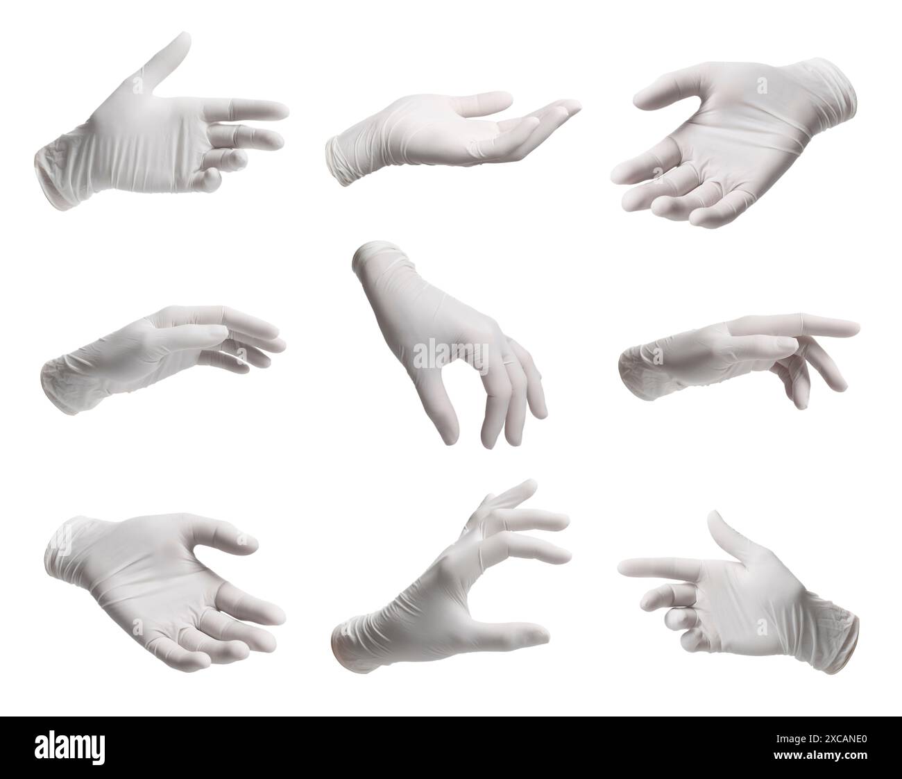 Medical gloves on white background, collage of photos Stock Photo - Alamy