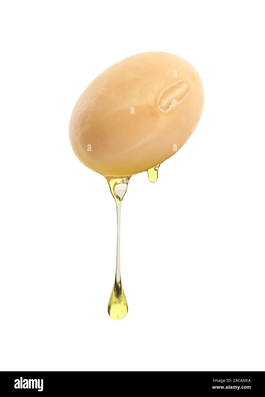 Cooking oil dripping from soybean on white background Stock Photo - Alamy