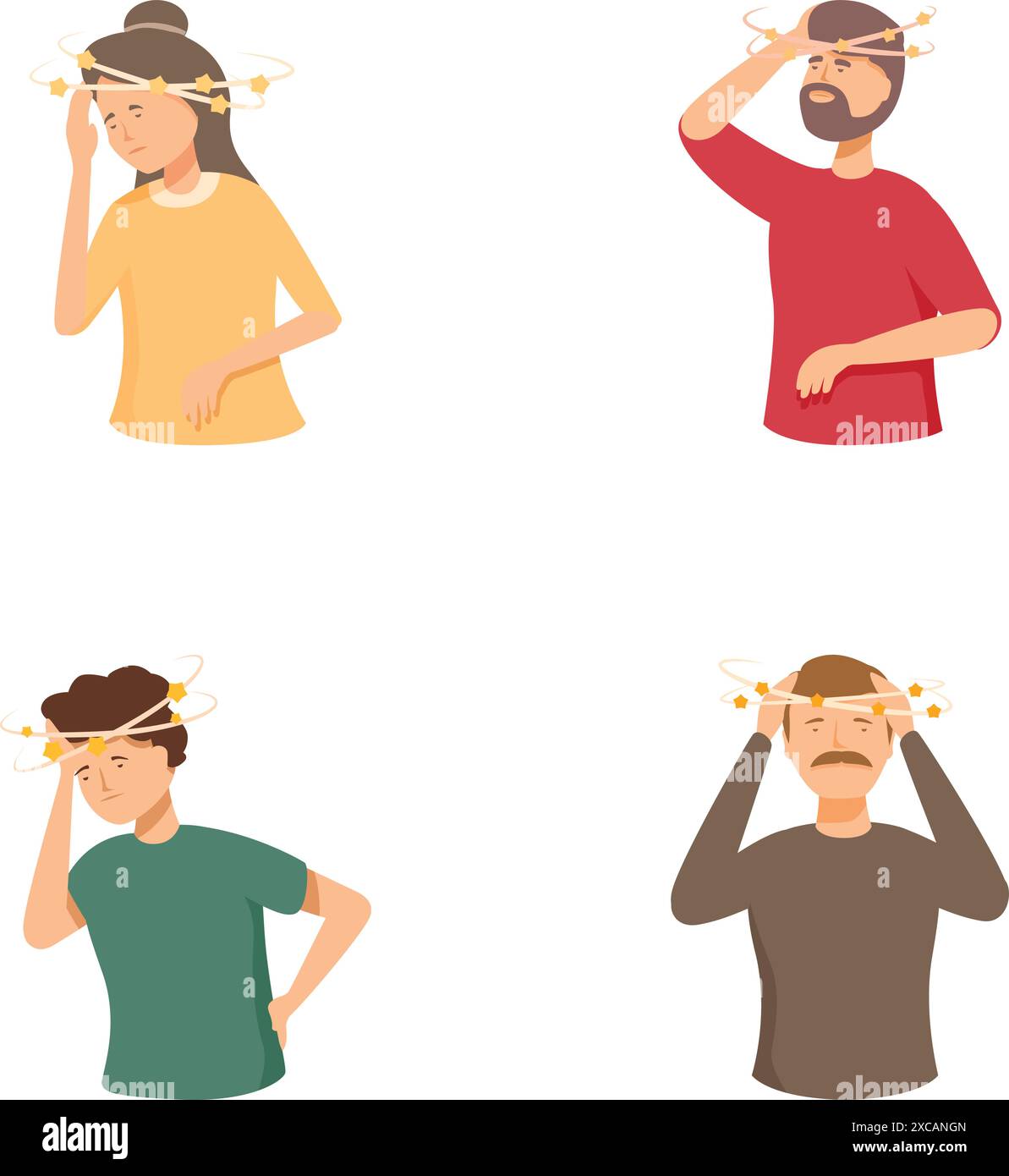 Group of diverse cartoon characters. Men and women. Illustrating a set ...