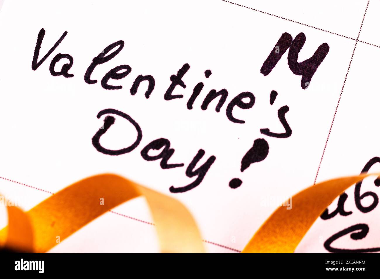 Valentines day marked on a calendar Photo Stock Photo - Alamy