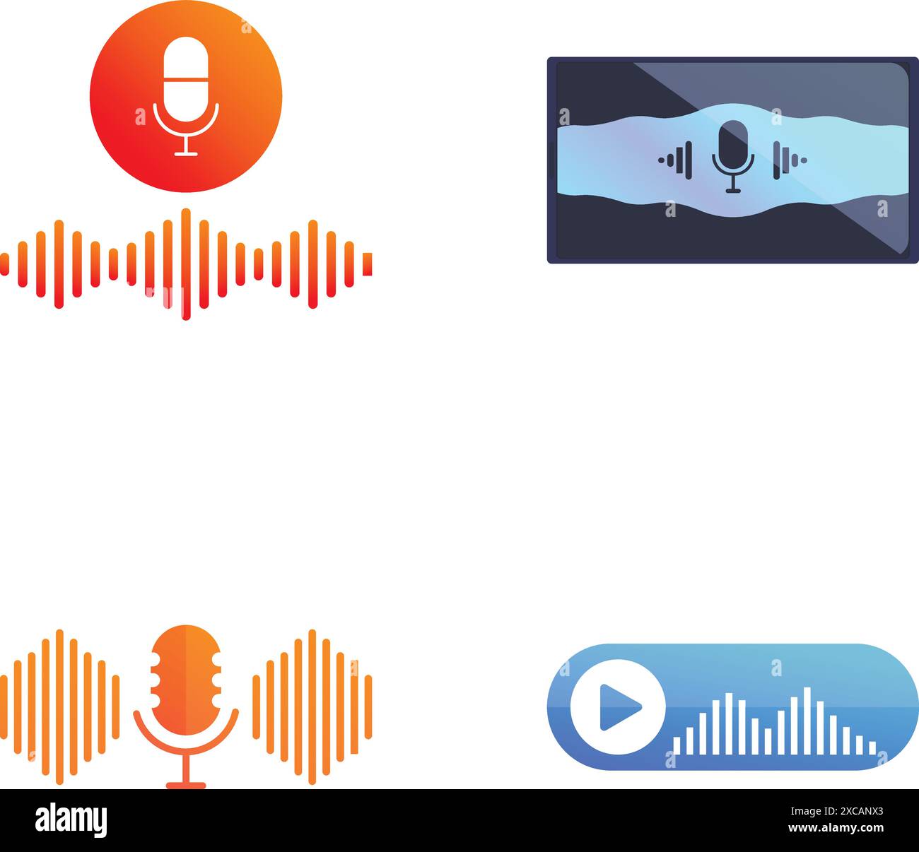 Colorful sound waves collection hi-res stock photography and images - Alamy