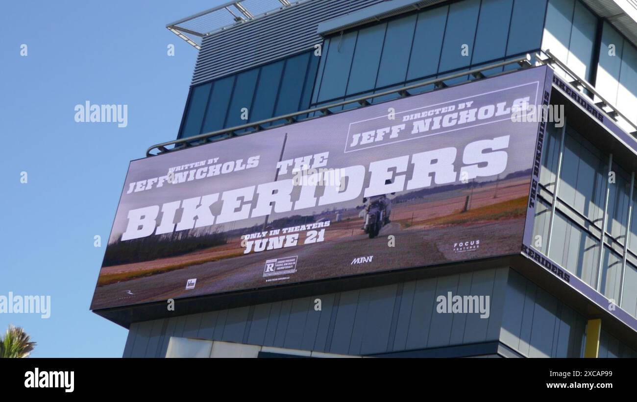 Los Angeles, California, USA 13th June 2024 The Bikeriders Billboard with Jodie Comer, Austin ...