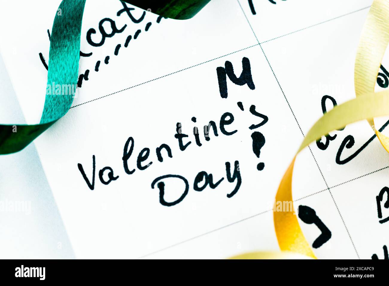 On calendar marked valentines hi-res stock photography and images - Alamy