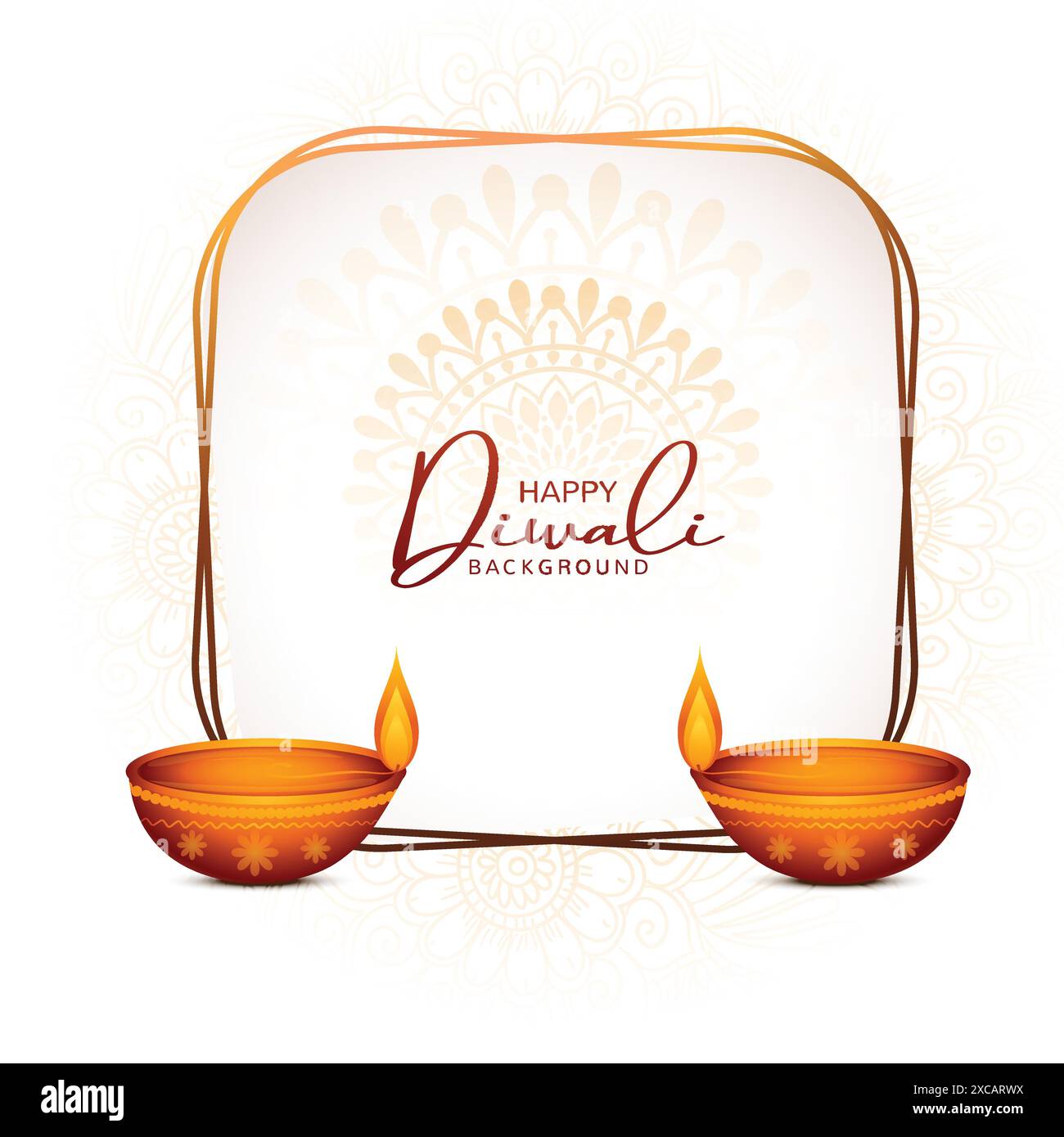 Traditional hindu festival diwali lamp card background Stock Vector ...
