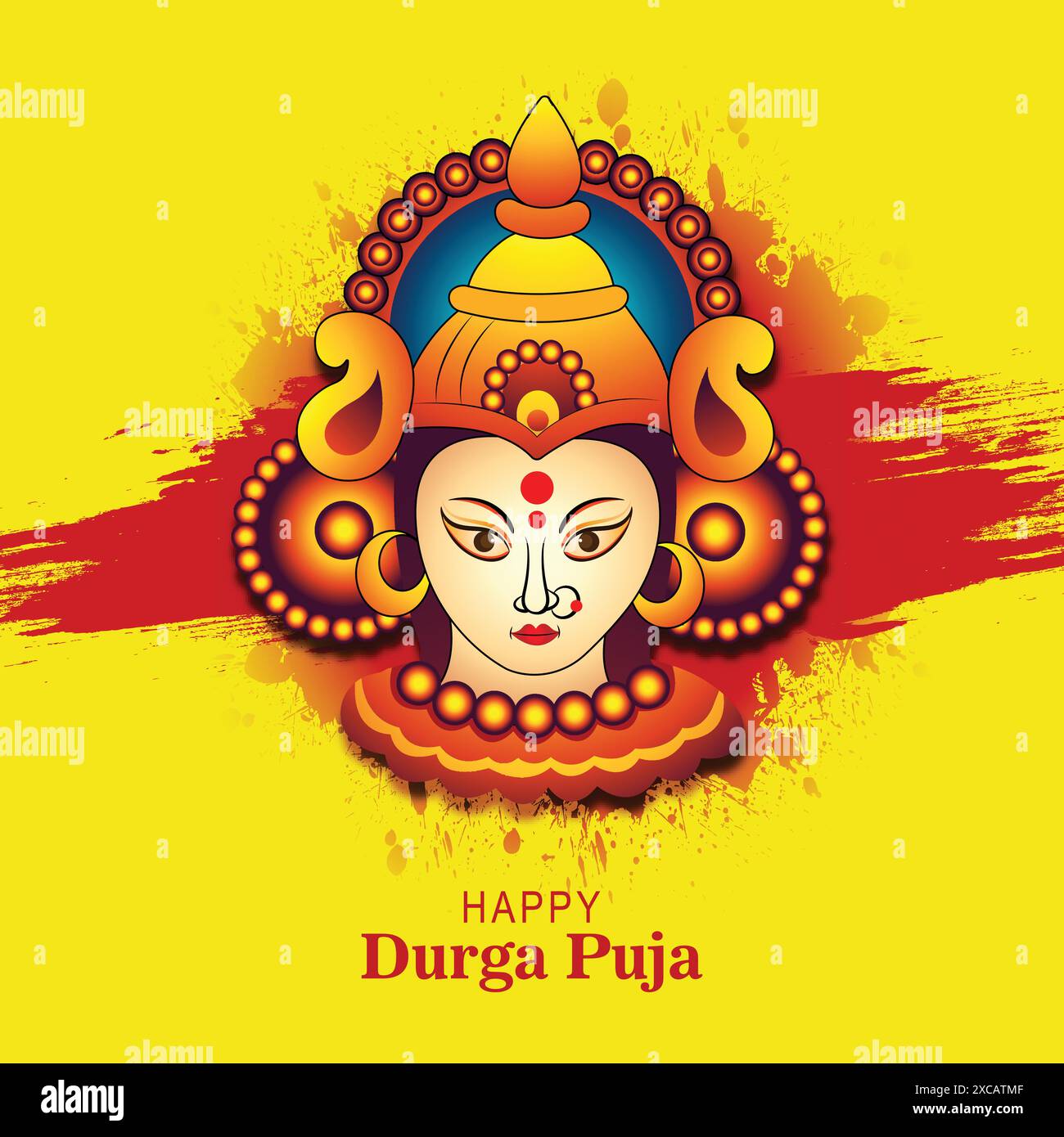 Beautiful face of goddess durga puja for shubh navratri festival ...
