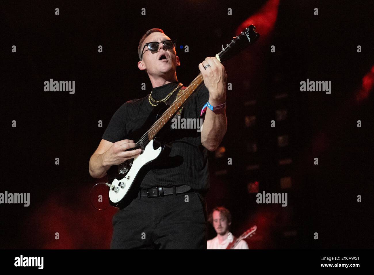 Brad Shultz of Cage The Elephant performs during the Bonnaroo Music ...