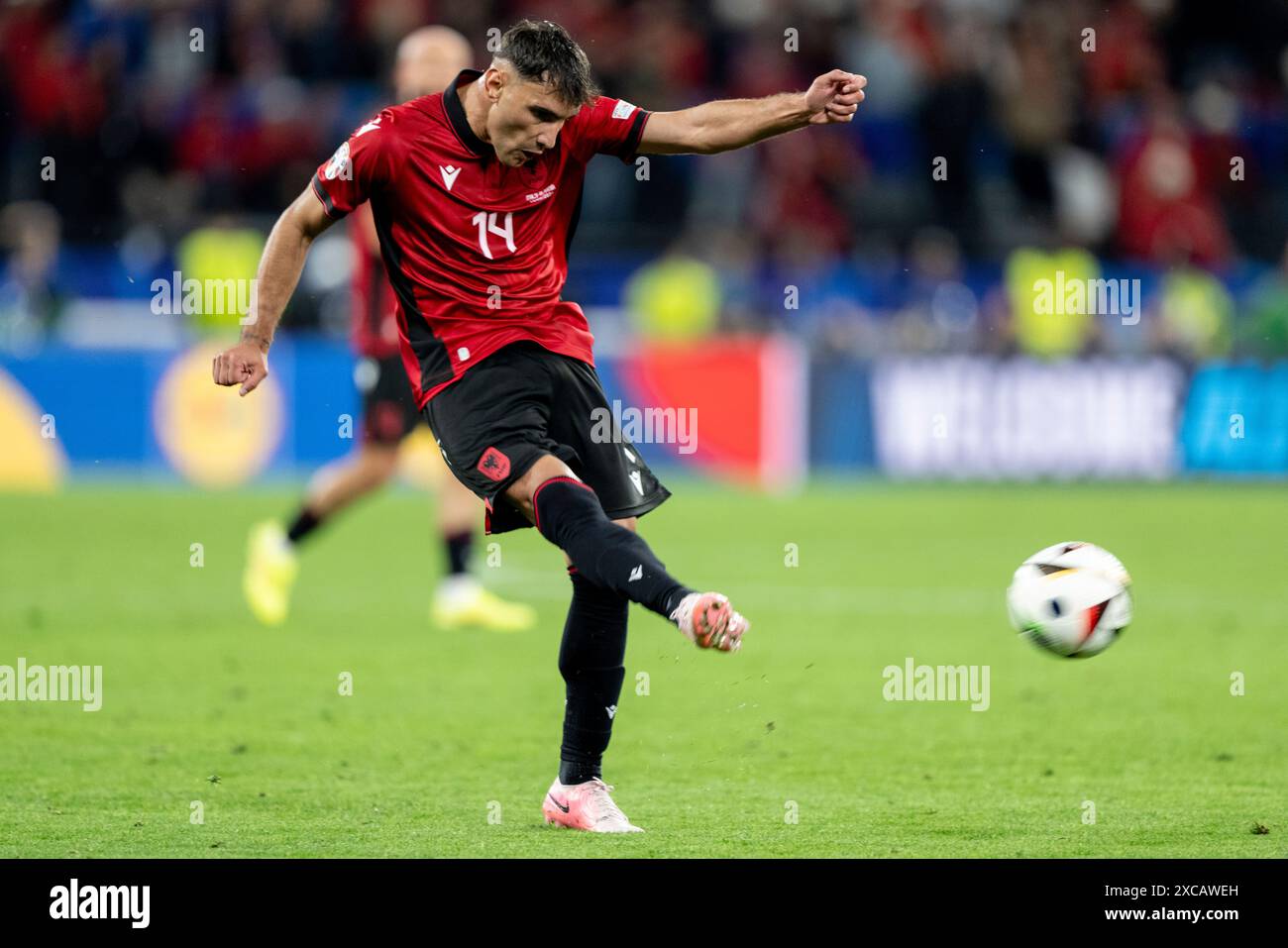 Dortmund, Germany. 15th June, 2024. Qazim Laçi of Albania in action ...