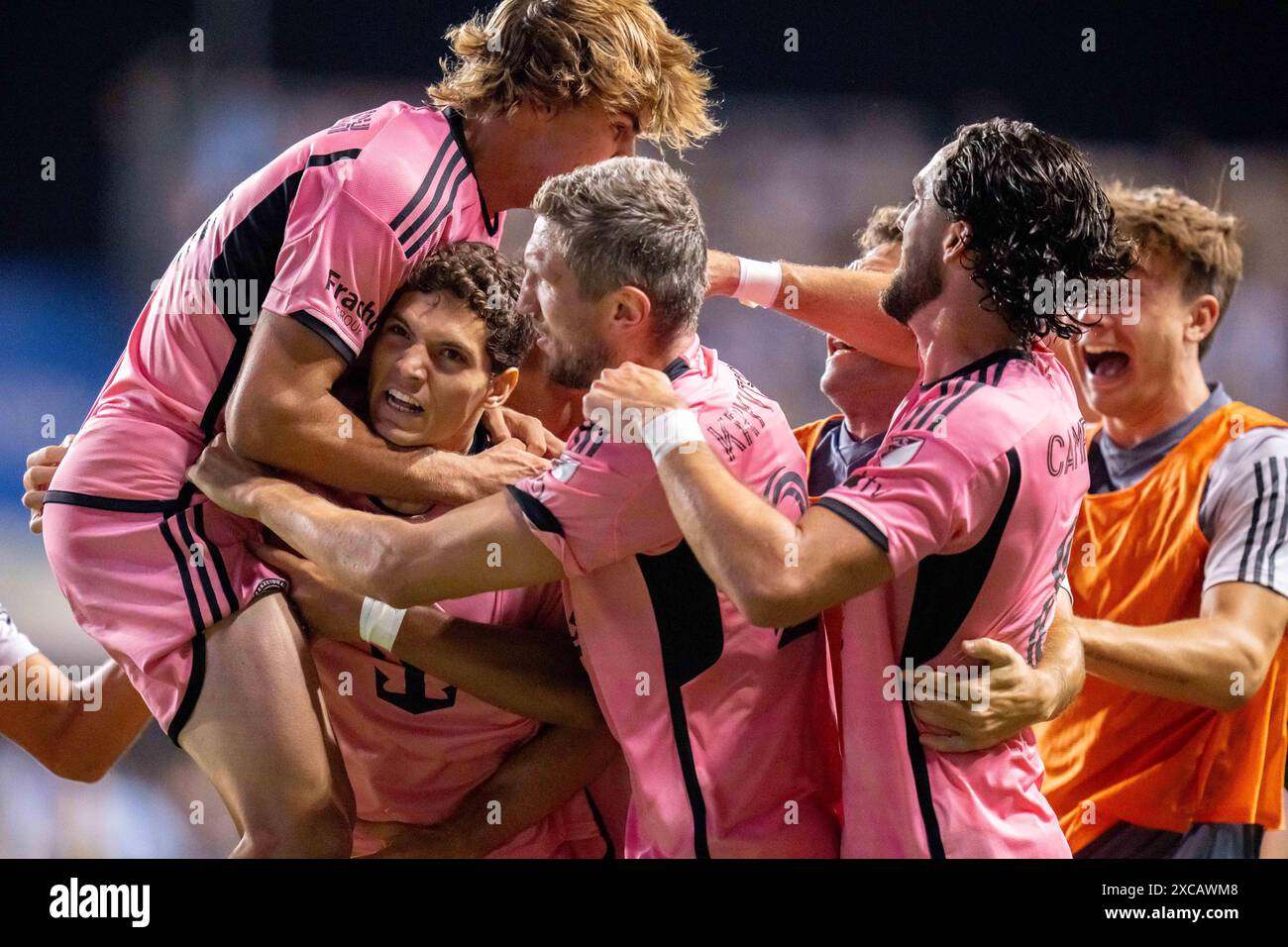 June 15, 2024: Inter Miami CF Forward Leonardo Afonso (73) celebrates a ...