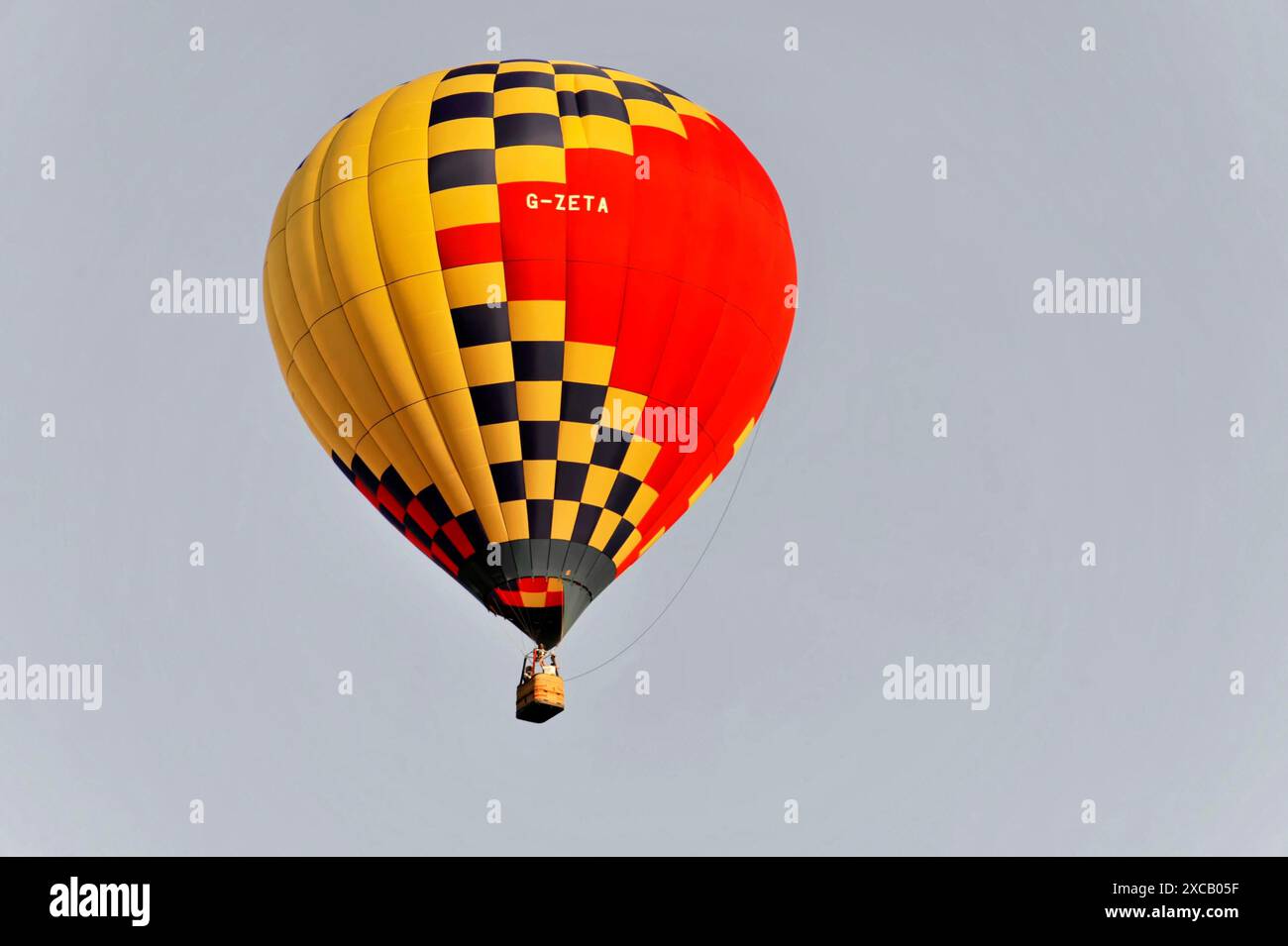 Hot air balloons, Tavarnelle, Tuscany, Italy, Europe, An orange-yellow ...