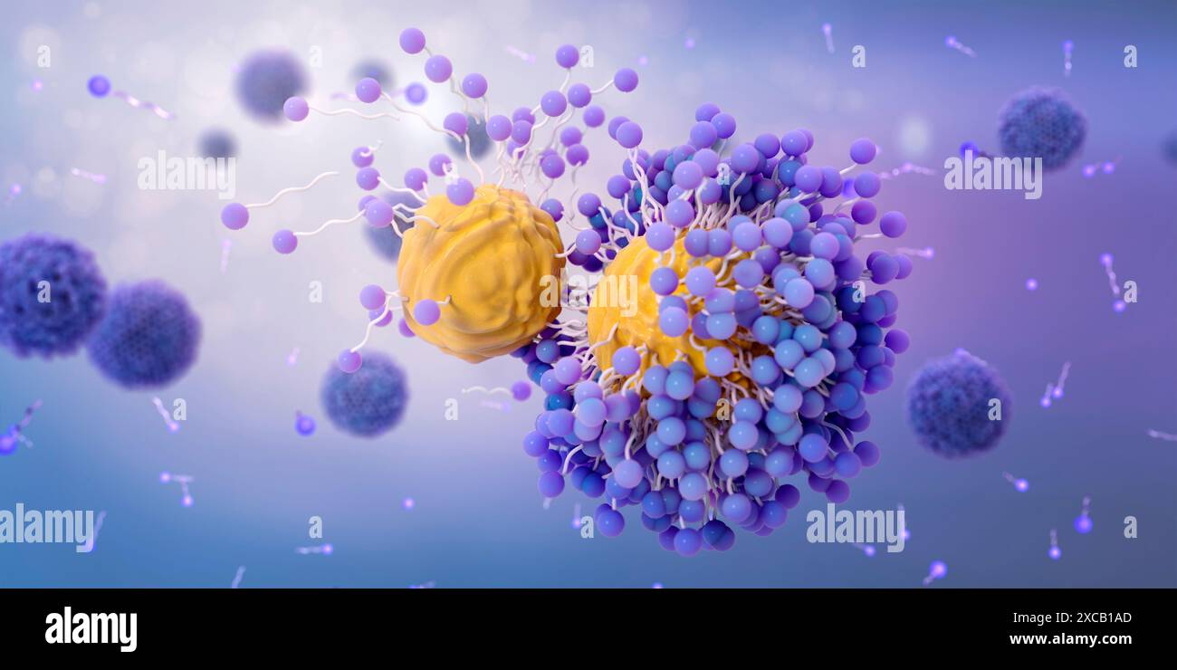 Illustration of soap molecules forming a micelle structure by ...