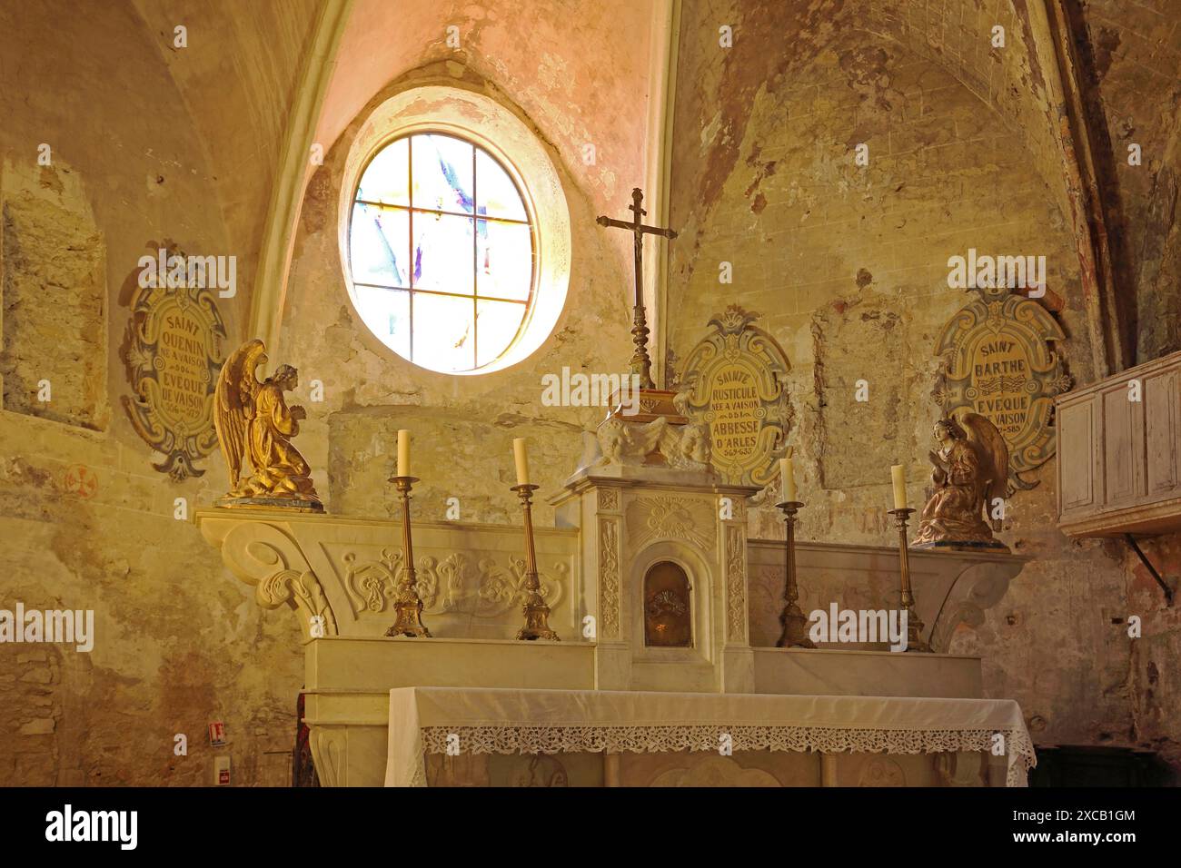 Altar in the church of Sainte-Marie de l'Assomption, interior view ...