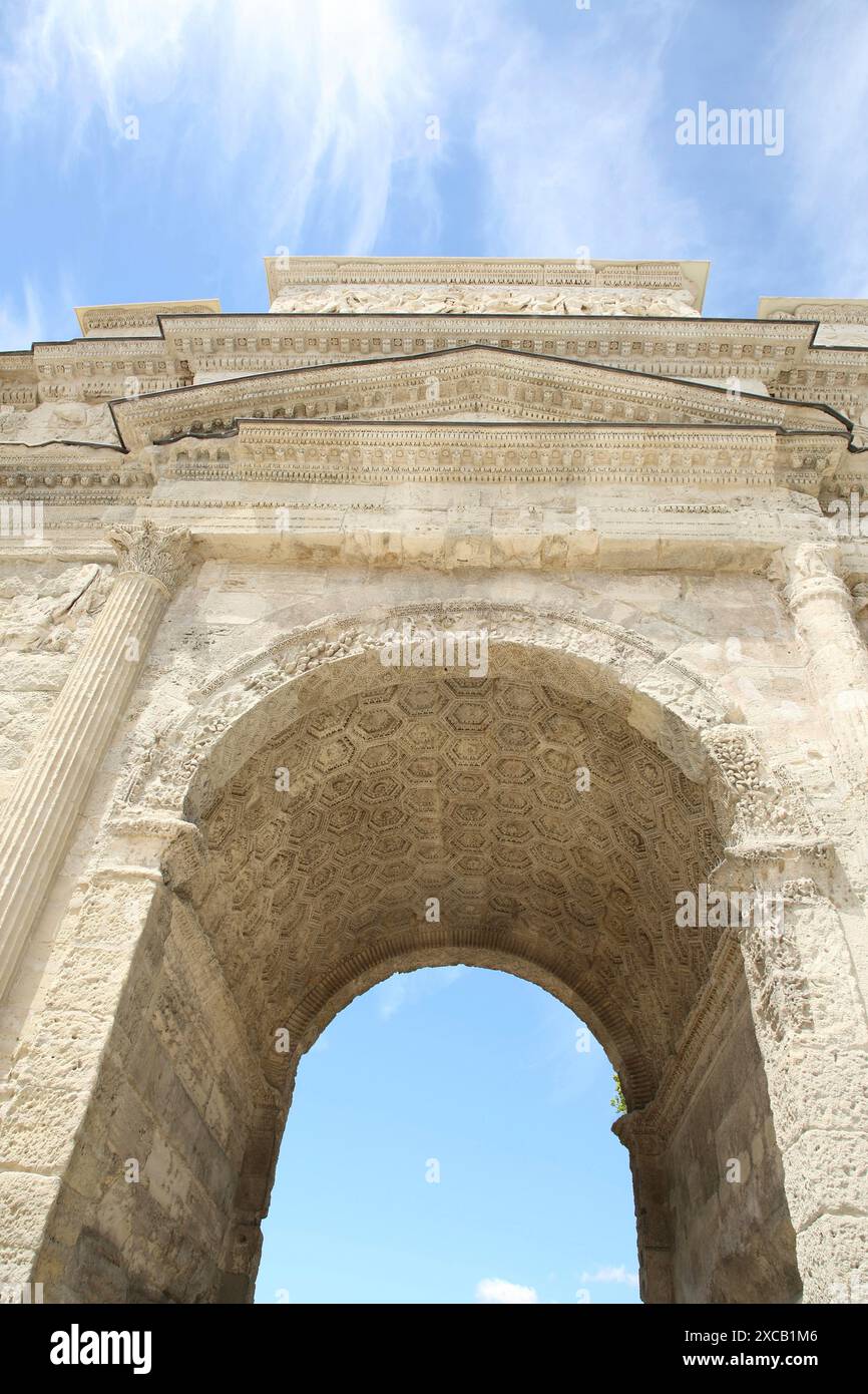Relief on the archway of the city foundation arch, triumphal arch ...