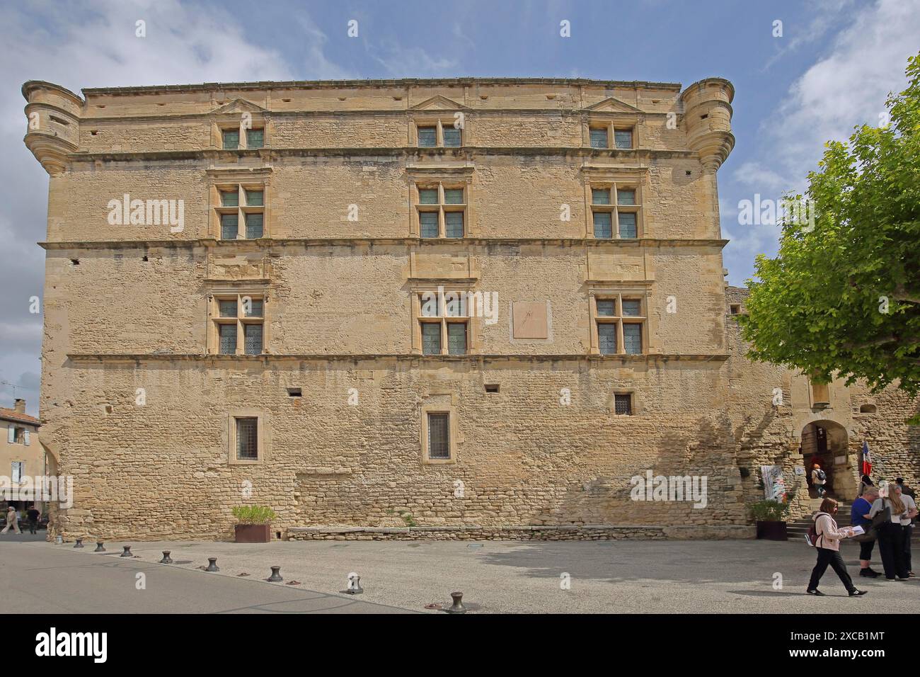 Chateau, castle, castle with historic town fortifications, mountain ...