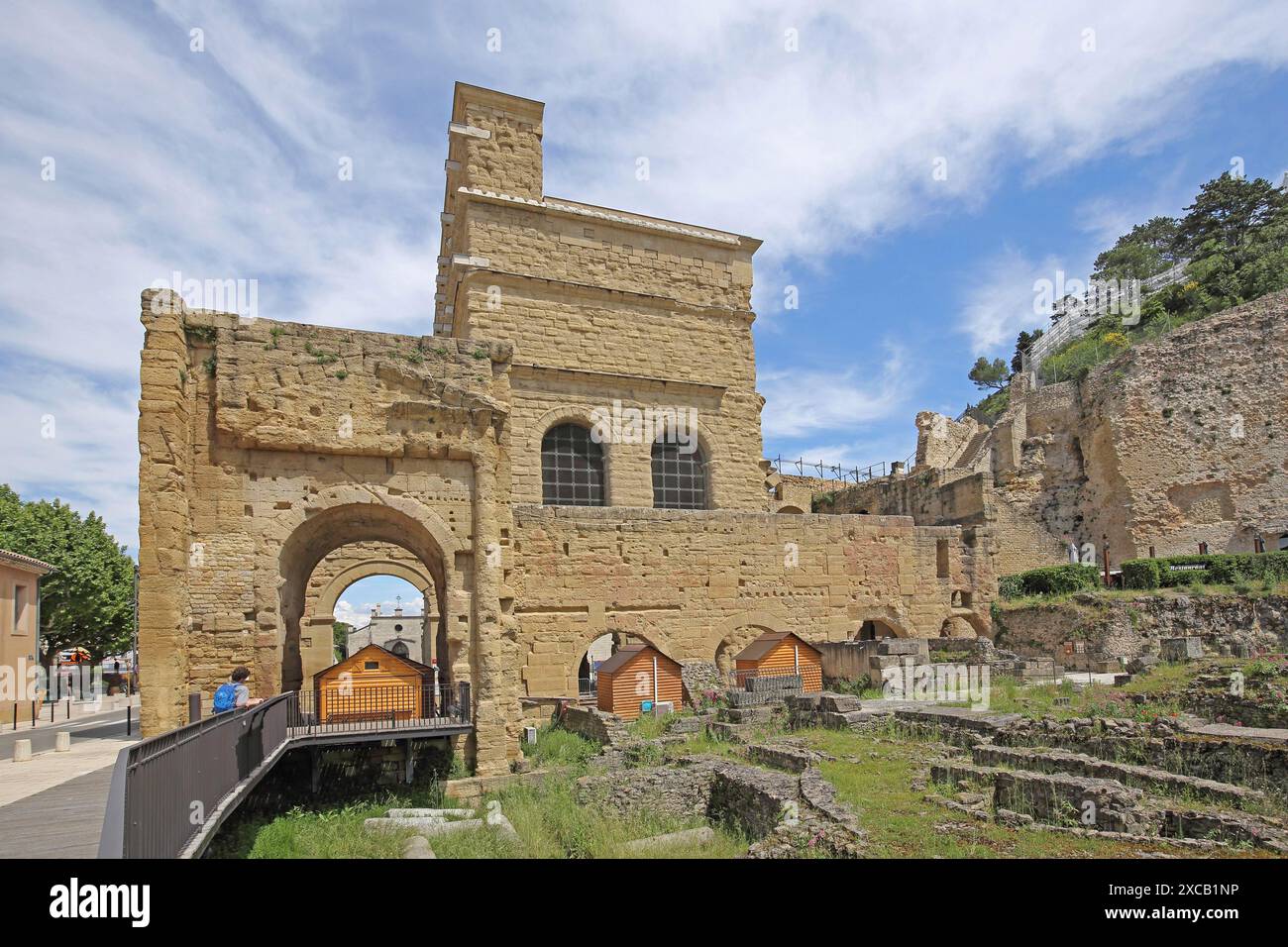 Roman temple at the Roman theatre, UNESCO, Roman period, antique ...
