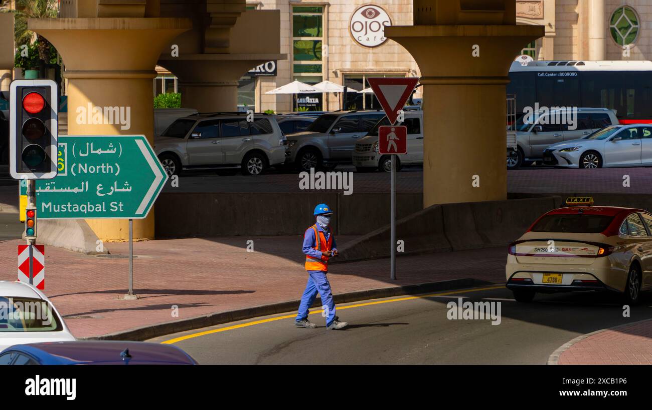 Road traffic in Dubai, United Arab Emirates, Middle East Stock Photo ...