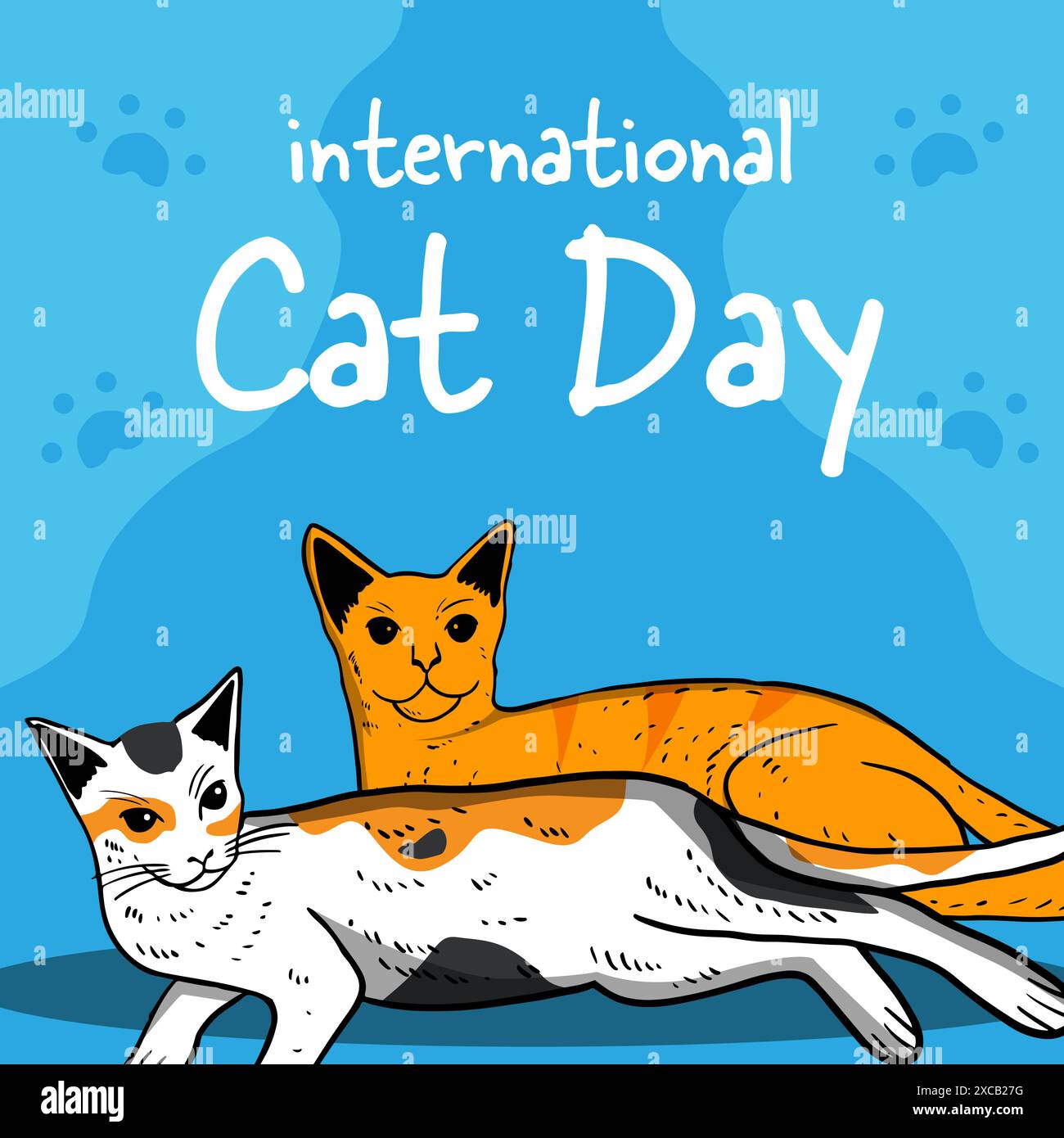 International cat day banner art hi-res stock photography and images ...
