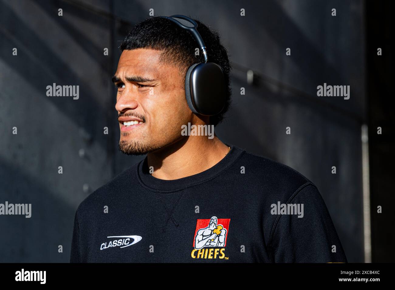 Wellington, New Zealand, 15 June, 2024. Daniel Rona of the Chiefs looks ...