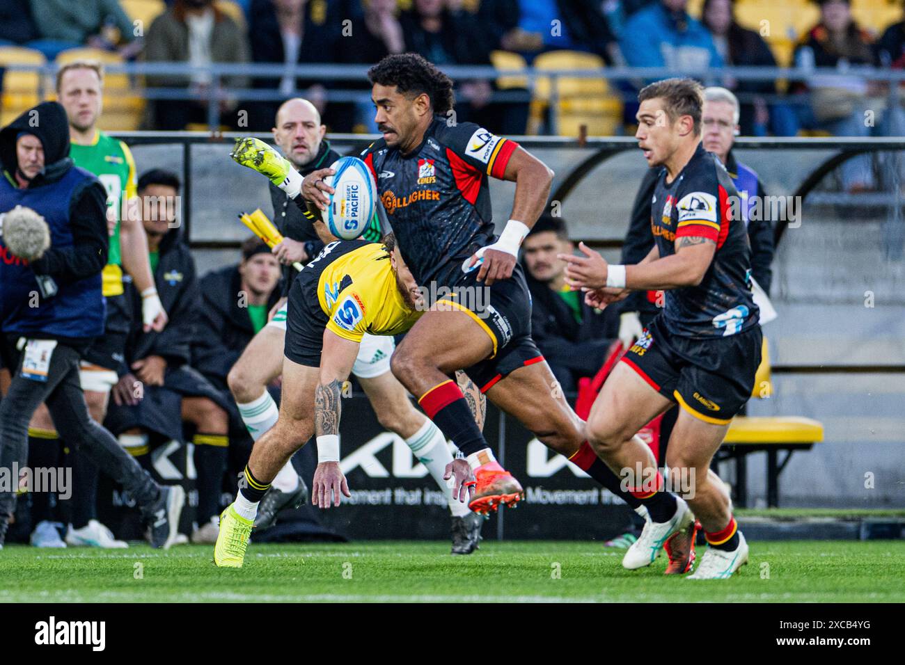 Wellington, New Zealand, 15 June, 2024. Samipeni Finau of the Chiefs ...
