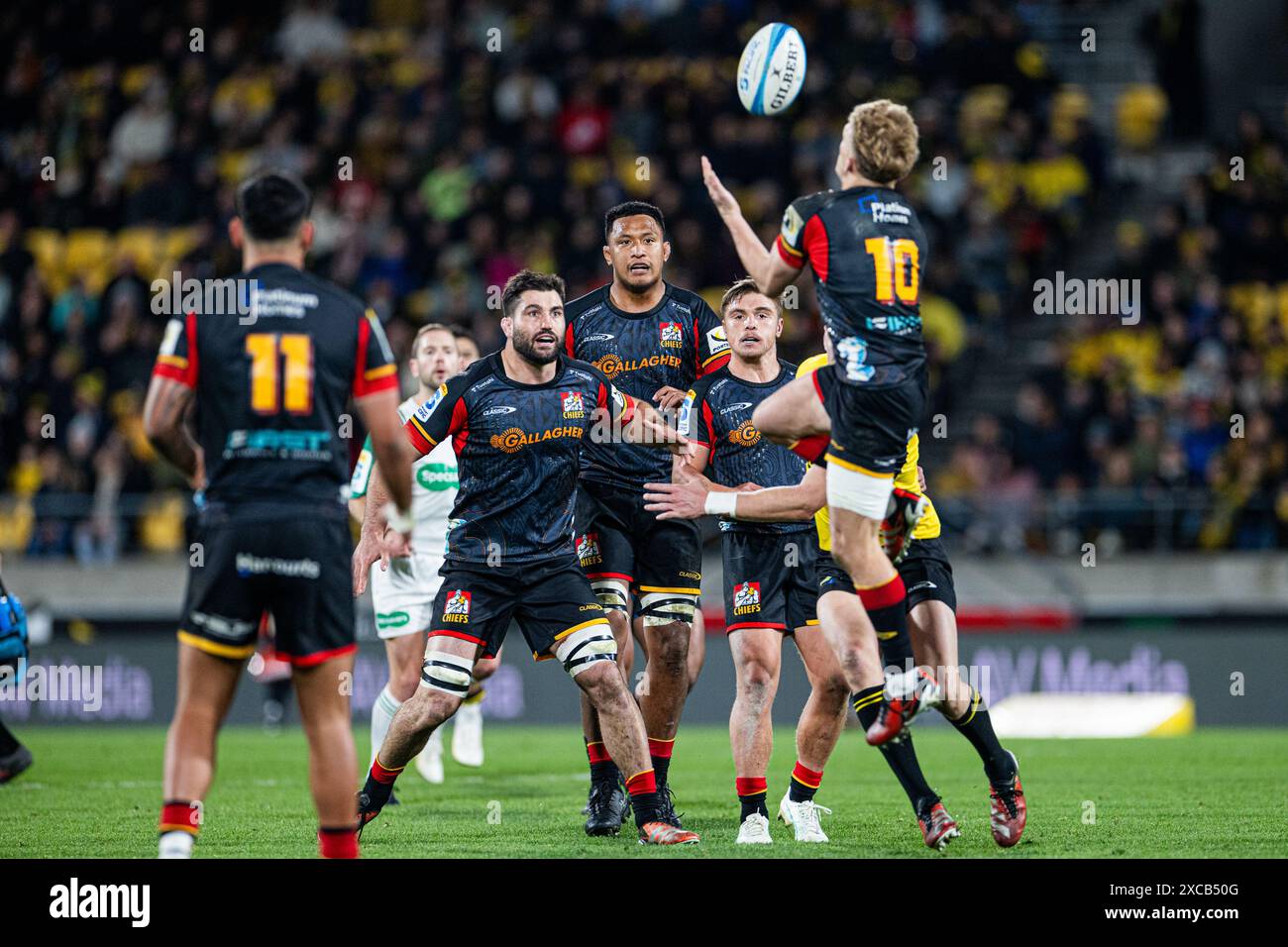 Wellington, New Zealand, 15 June, 2024. Damian McKenzie of the Chiefs ...