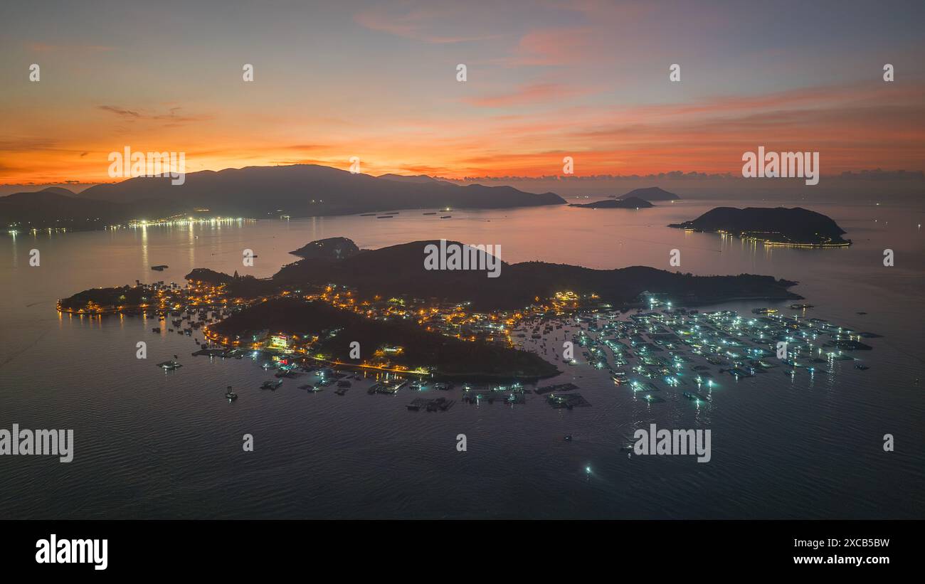 April 30, 2024: panoramic view of Tri Nguyen island, Nha Trang city ...