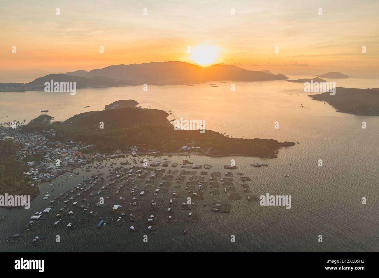 April 30, 2024: panoramic view of Tri Nguyen island, Nha Trang city ...