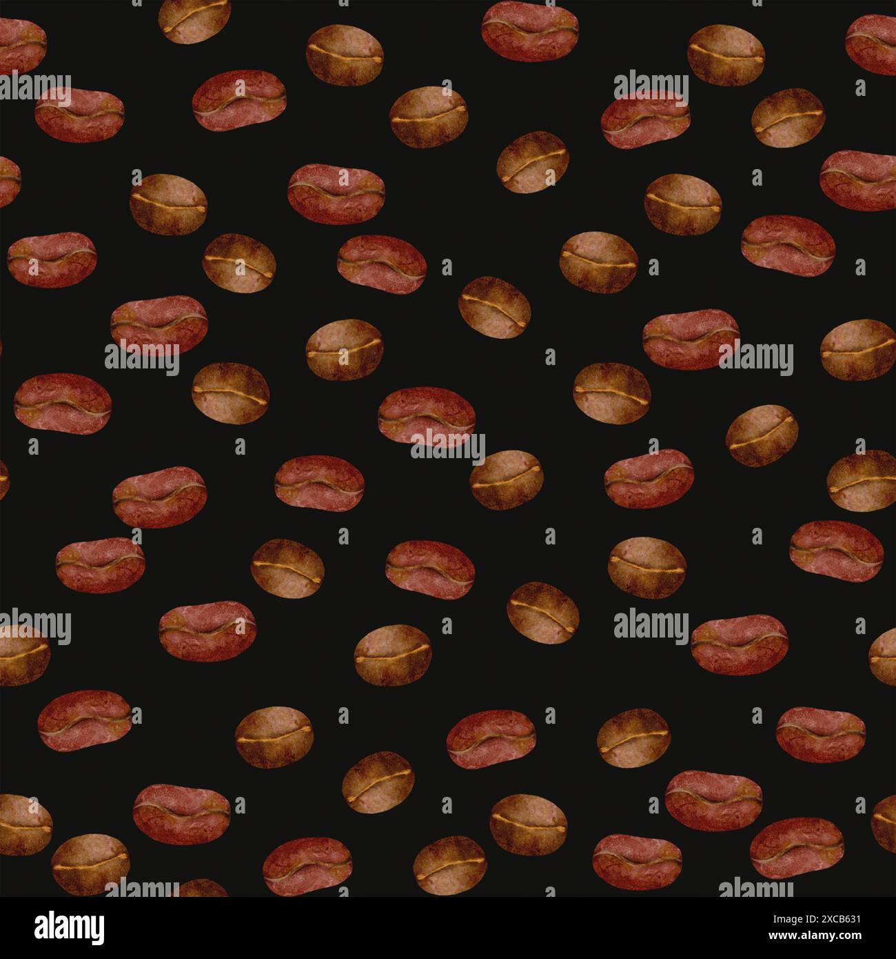 A repeating pattern of coffee beans on a black background, perfect for ...