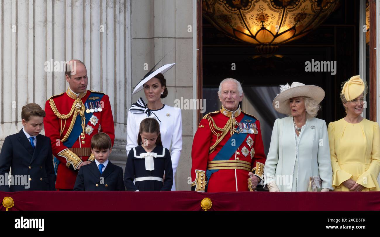 15th June 2024. London, UK. Members of the British Royal Family make ...