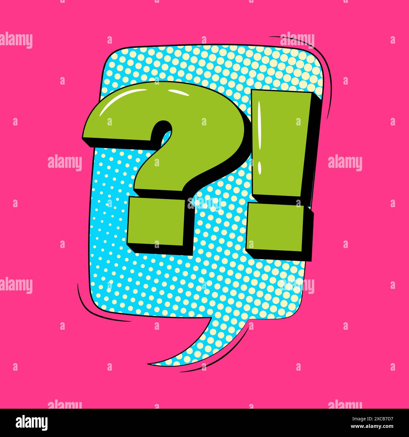 Question mark retro comic speech bubble in trendy pop art style. Bright ...