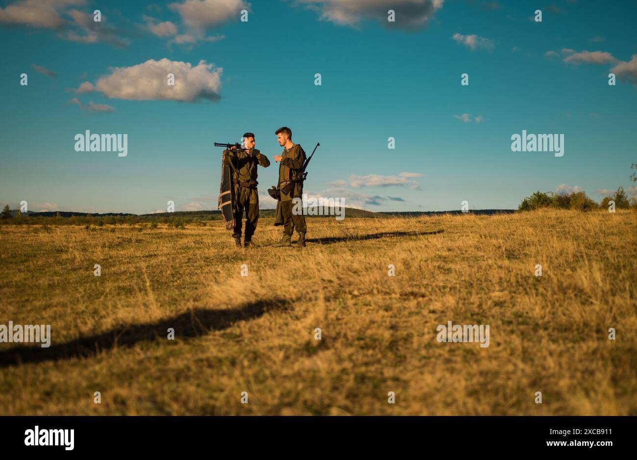 HunterS with shotgun gun on hunt. Hunting without borders. Most ...