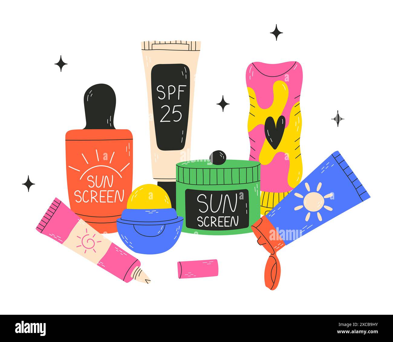 Waterproof sun screen Stock Vector Images - Alamy