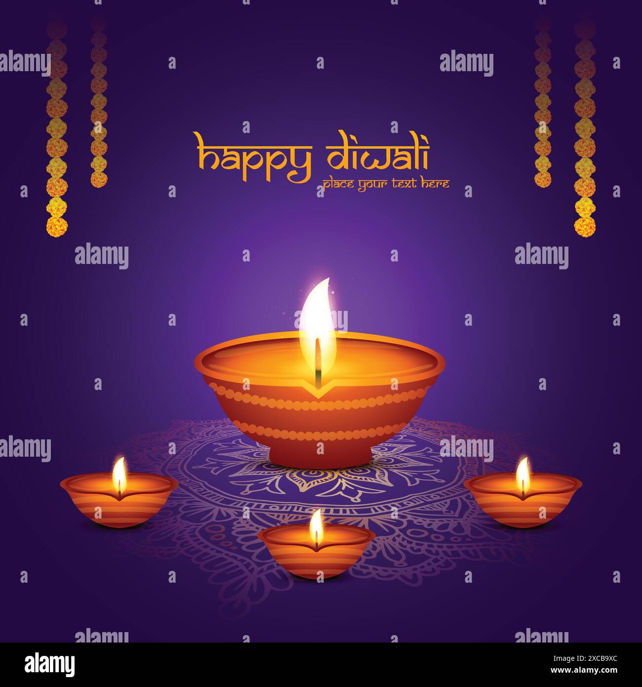 Happy diwali indian religious festival classic background Stock Vector ...