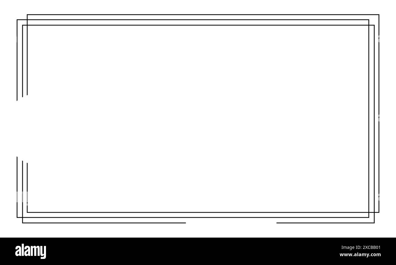 Border frame line illustration page on white background Stock Vector ...