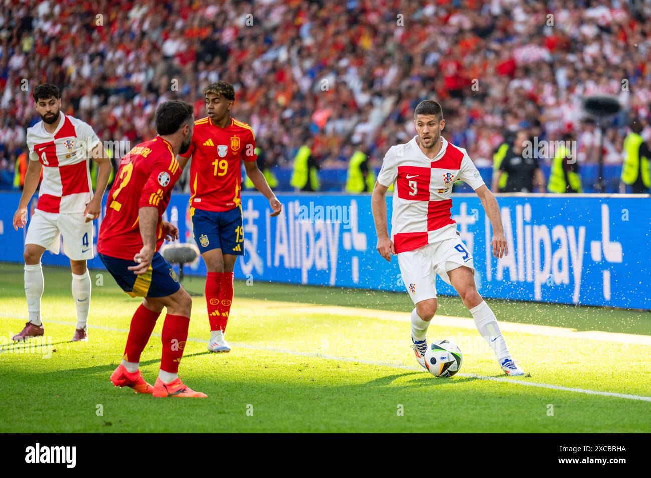 Berlin, Germany. 15th June, 2024. Andrej Kramaric (9) of Croatia seen ...