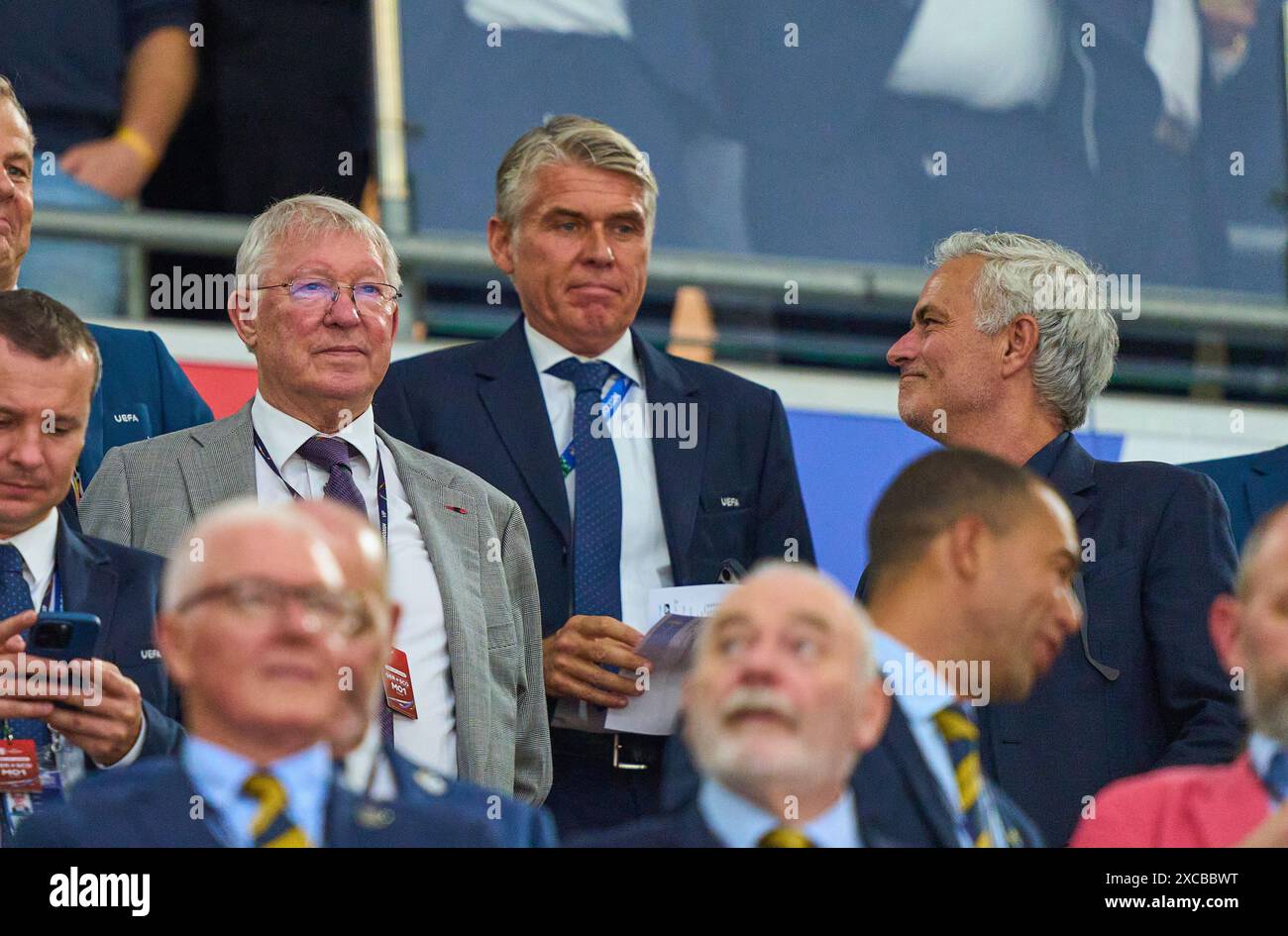 Sir Alex Ferguson and Jose Mourinho in the group stage match GERMANY ...