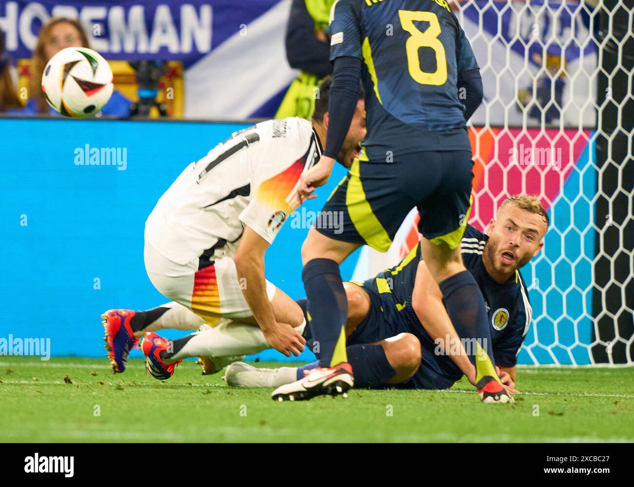 Ryan Porteous, SCO 15 foul and red card on Ilkay Gündogan, DFB 21 in ...