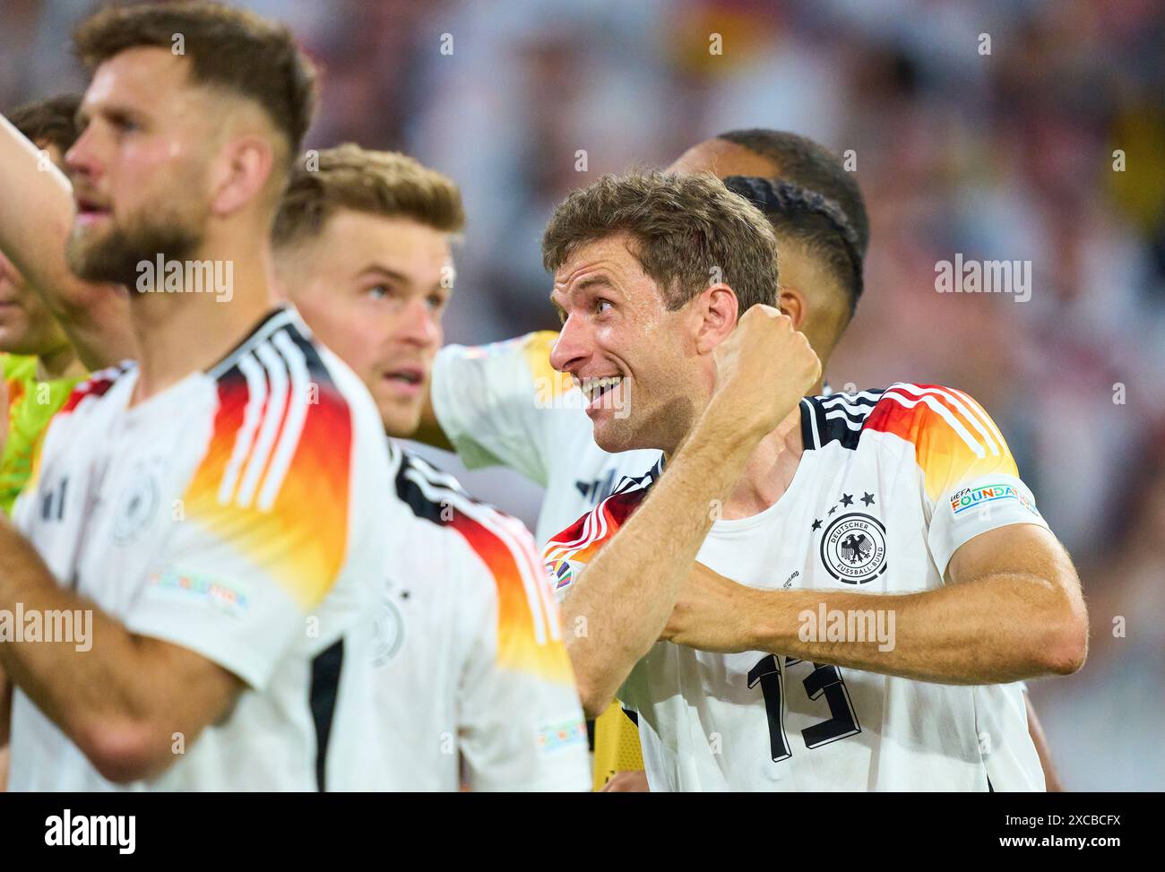 Thomas Müller, Mueller, DFB 13 celebration after the group stage match ...