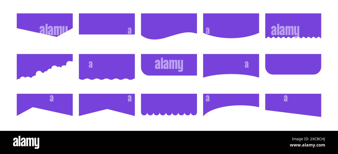 Separator Header for web page design. Flat Vector illustration. Set of ...