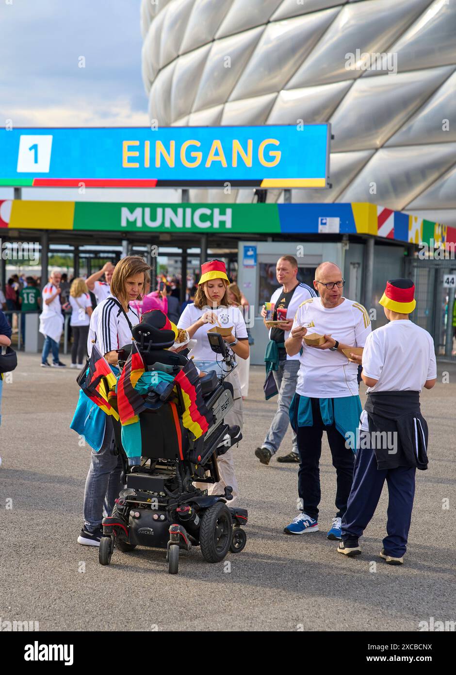 DFB fans handicaped in a wheel chair in the group stage match GERMANY ...