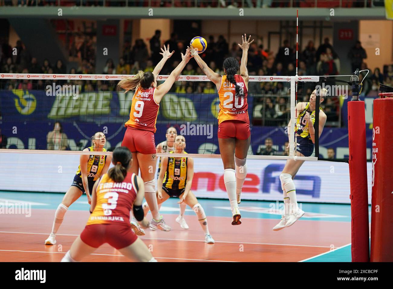 ISTANBUL, TURKIYE - FEBRUARY 04, 2024: Emine Arici and Danielle Cuttino ...
