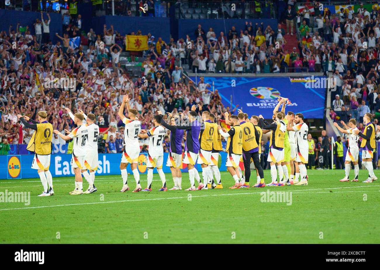 Team DFB celebrate with fans in the group stage match GERMANY ...
