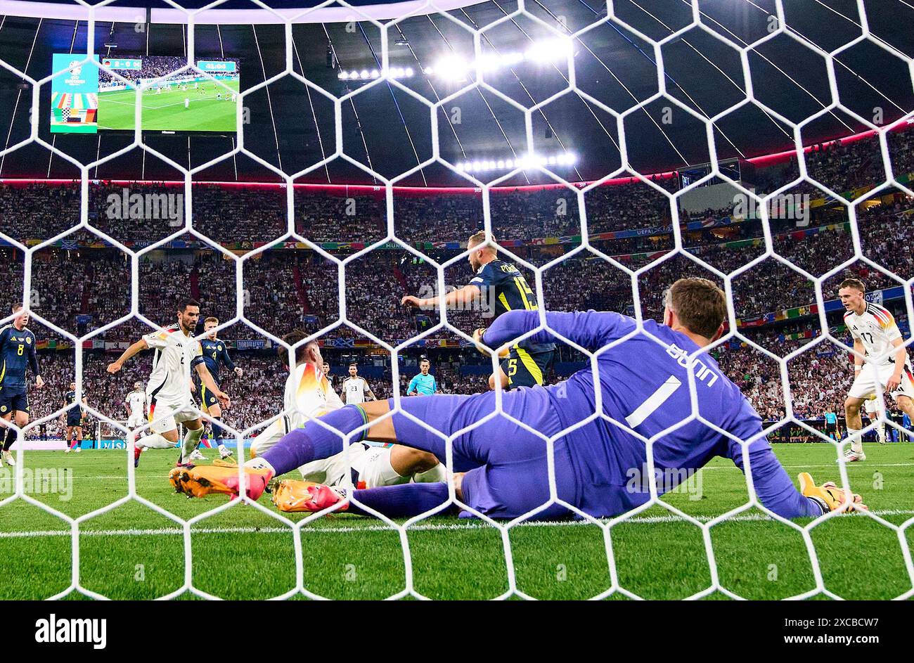 Angus Gunn, SCO 1 defend against Kai Havertz, DFB 7 Ilkay Gündogan, DFB ...